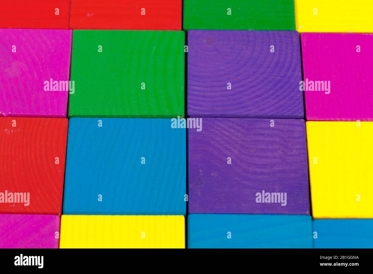 Colorful wooden blocks background, top view. creative photo Stock Photo ...