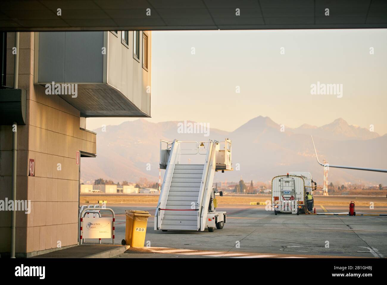 Bergamo, Italy - January 22 2019: Milan Bergamo International airport ...