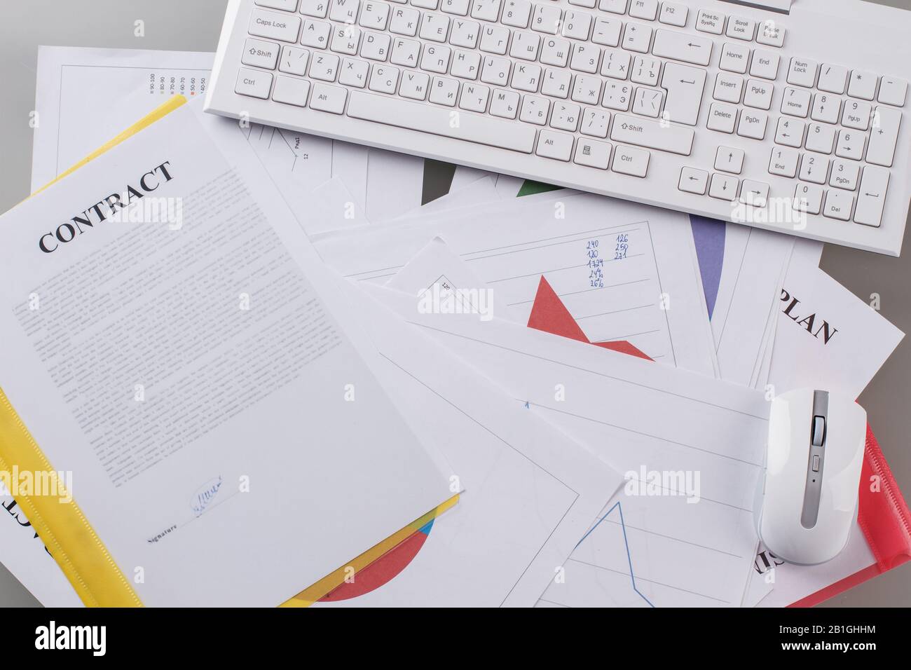 Documents on tabletop Stock Photo - Alamy