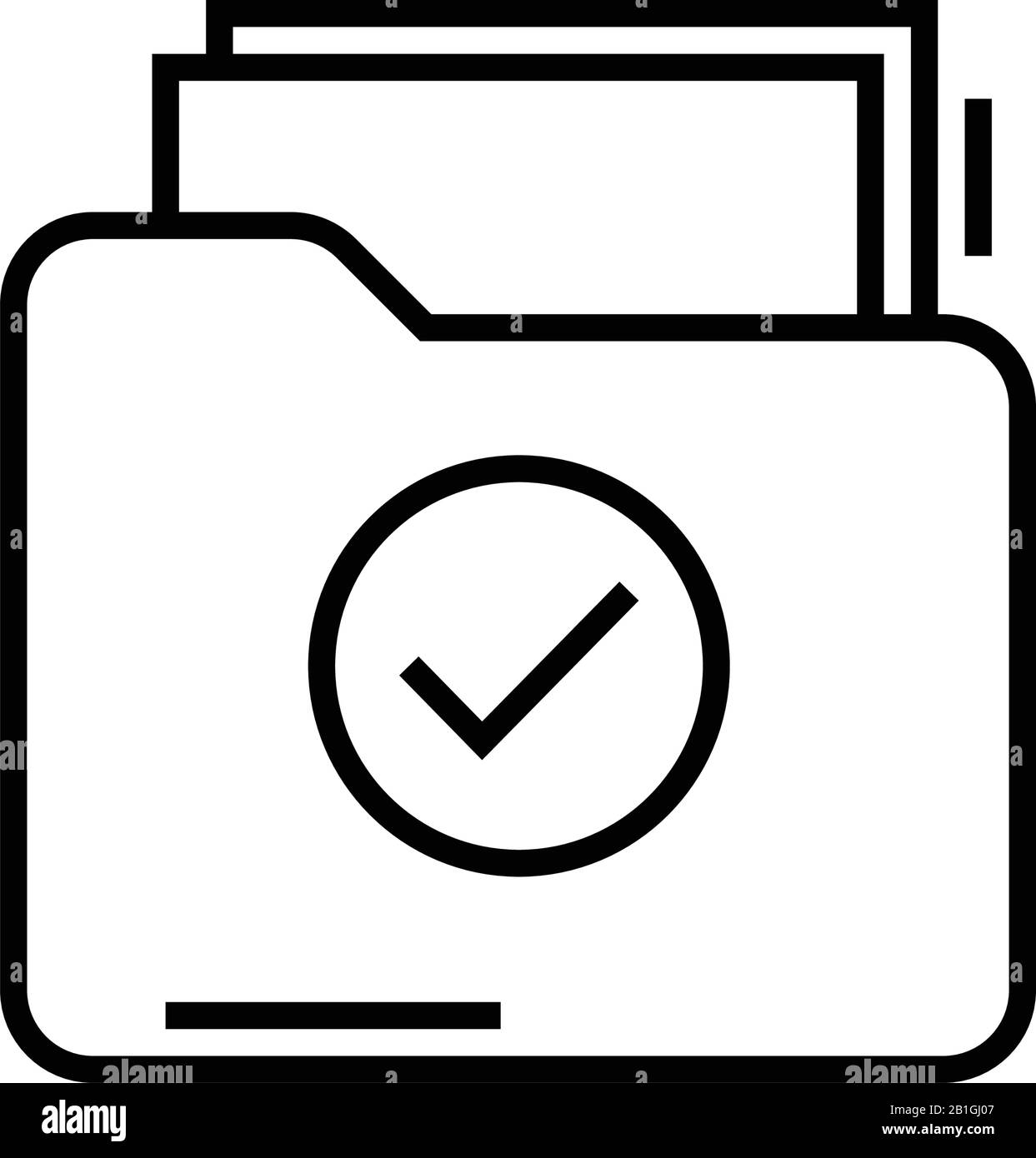 Folder options line icon, concept sign, outline vector illustration ...