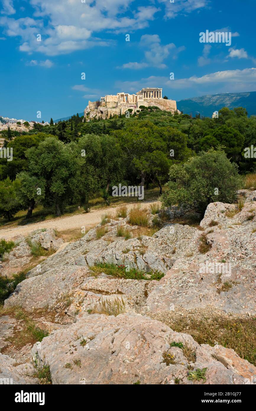 Iconic Parthenon Temple at the Acropolis of Athens, Greece Stock Photo ...