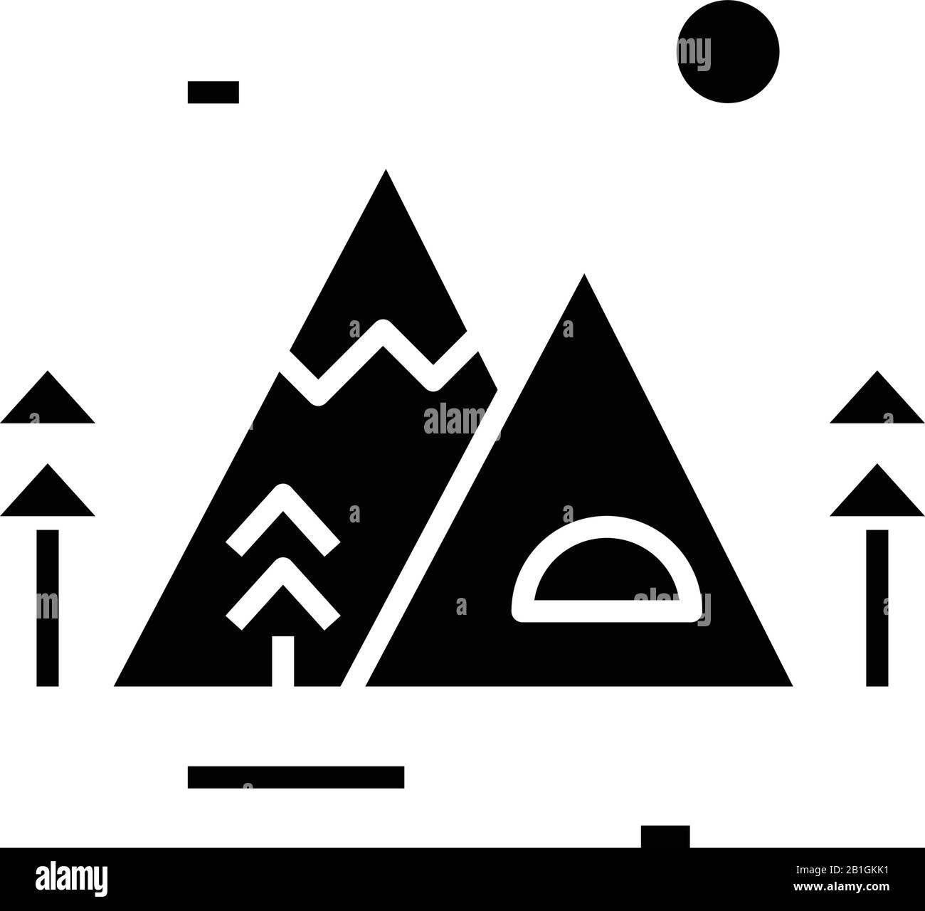 Beautiful resort black icon, concept illustration, vector flat symbol ...