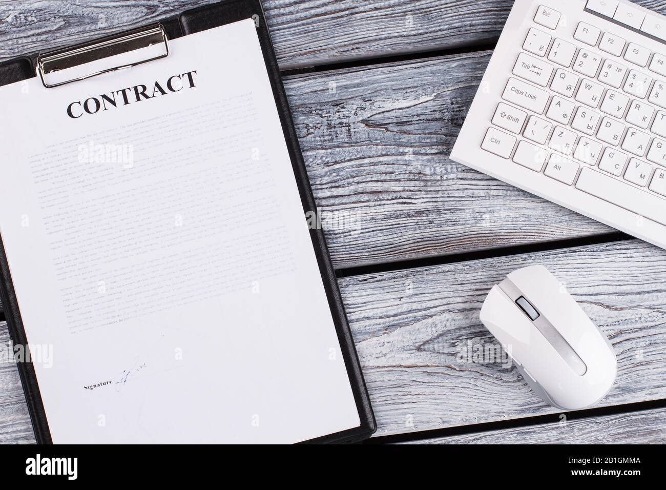 Paper with signature Stock Photo - Alamy