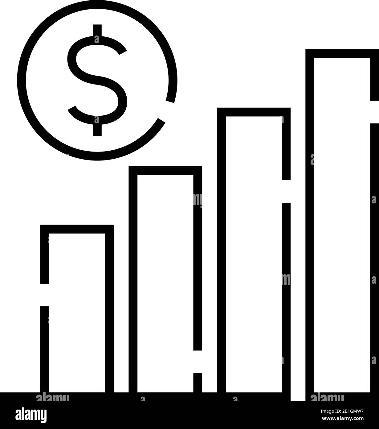 Exchange mark line icon, concept sign, outline vector illustration ...