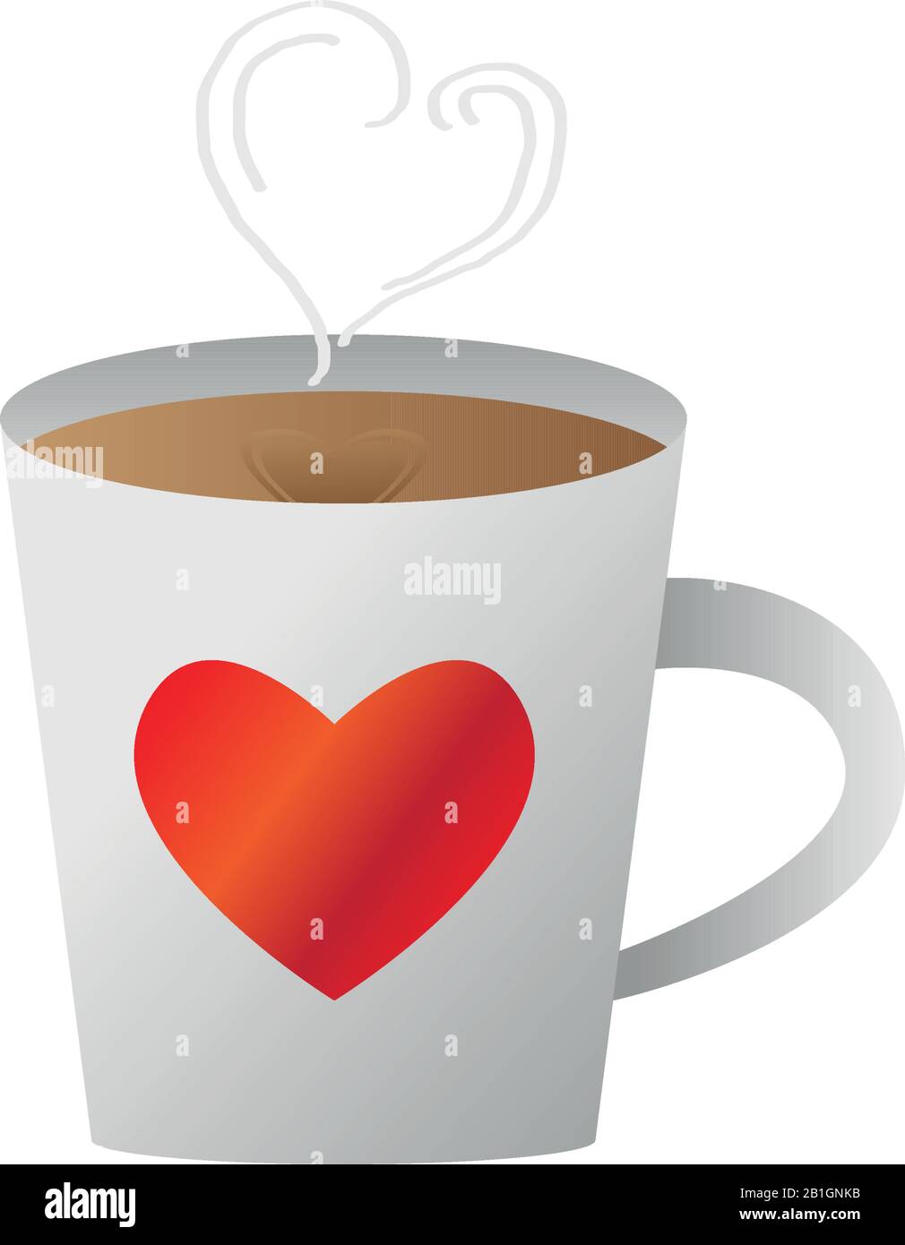 Heart shape coffee mug Stock Vector Images - Alamy
