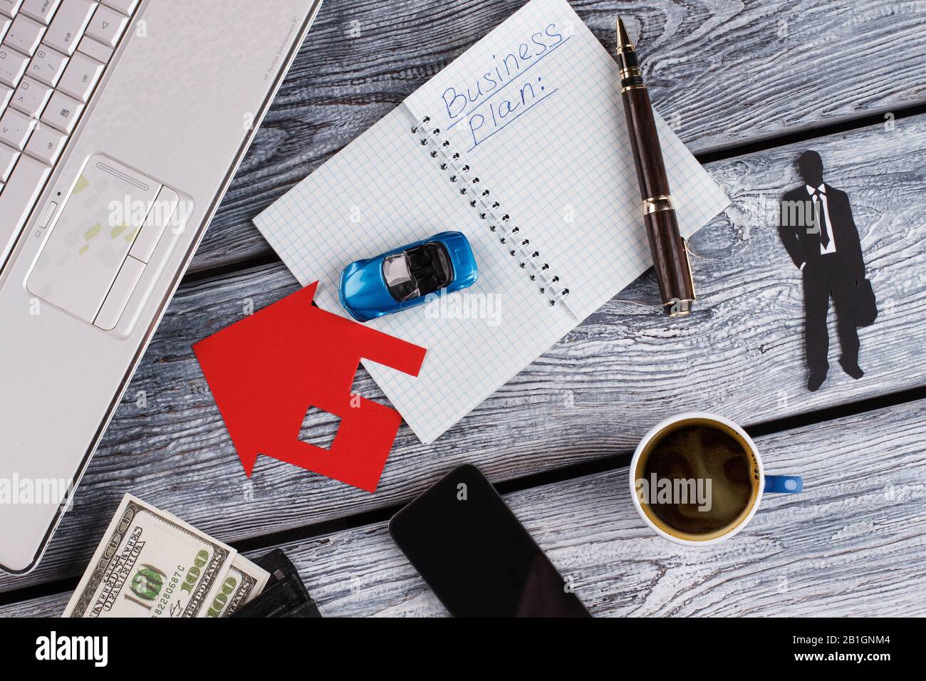 House, car and opened planner Stock Photo - Alamy