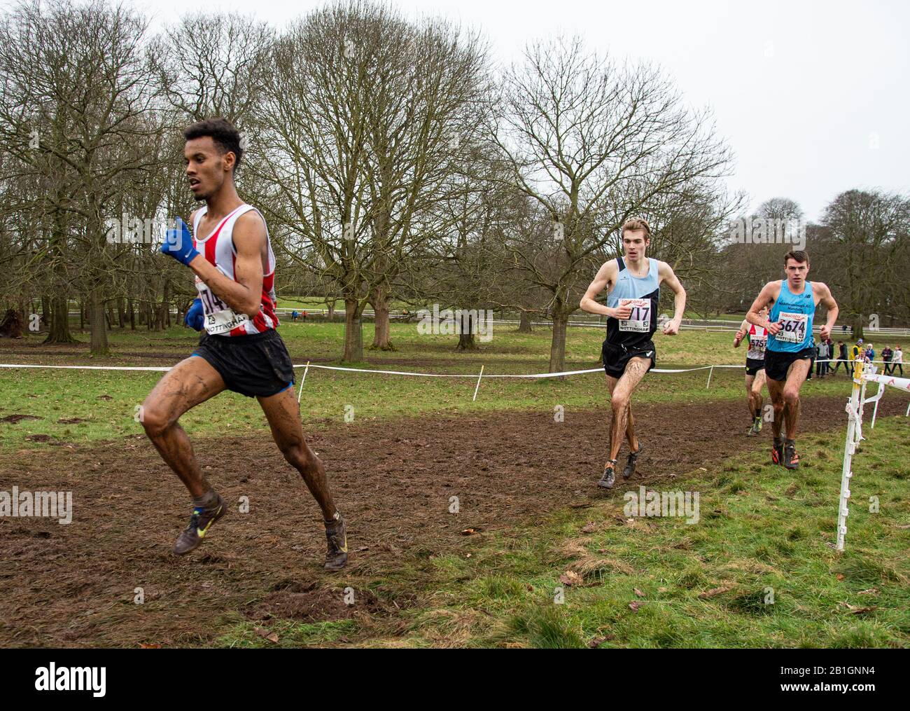 NOTTINGHAM - ENGLAND - 22 FEB: Zakariya Mahamed and Joshua Lay ...