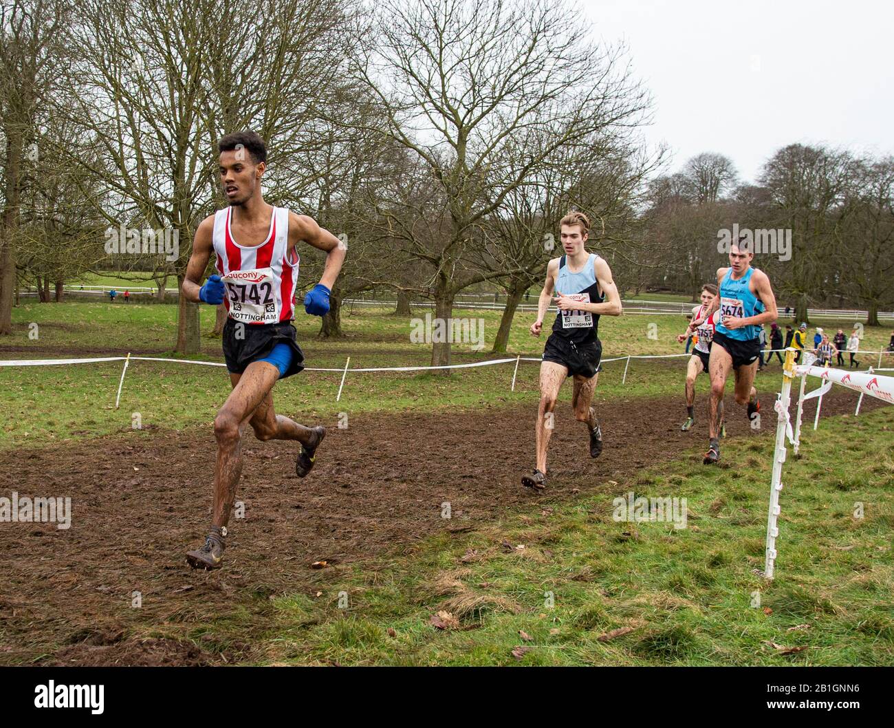 NOTTINGHAM - ENGLAND - 22 FEB: Zakariya Mahamed and Joshua Lay ...