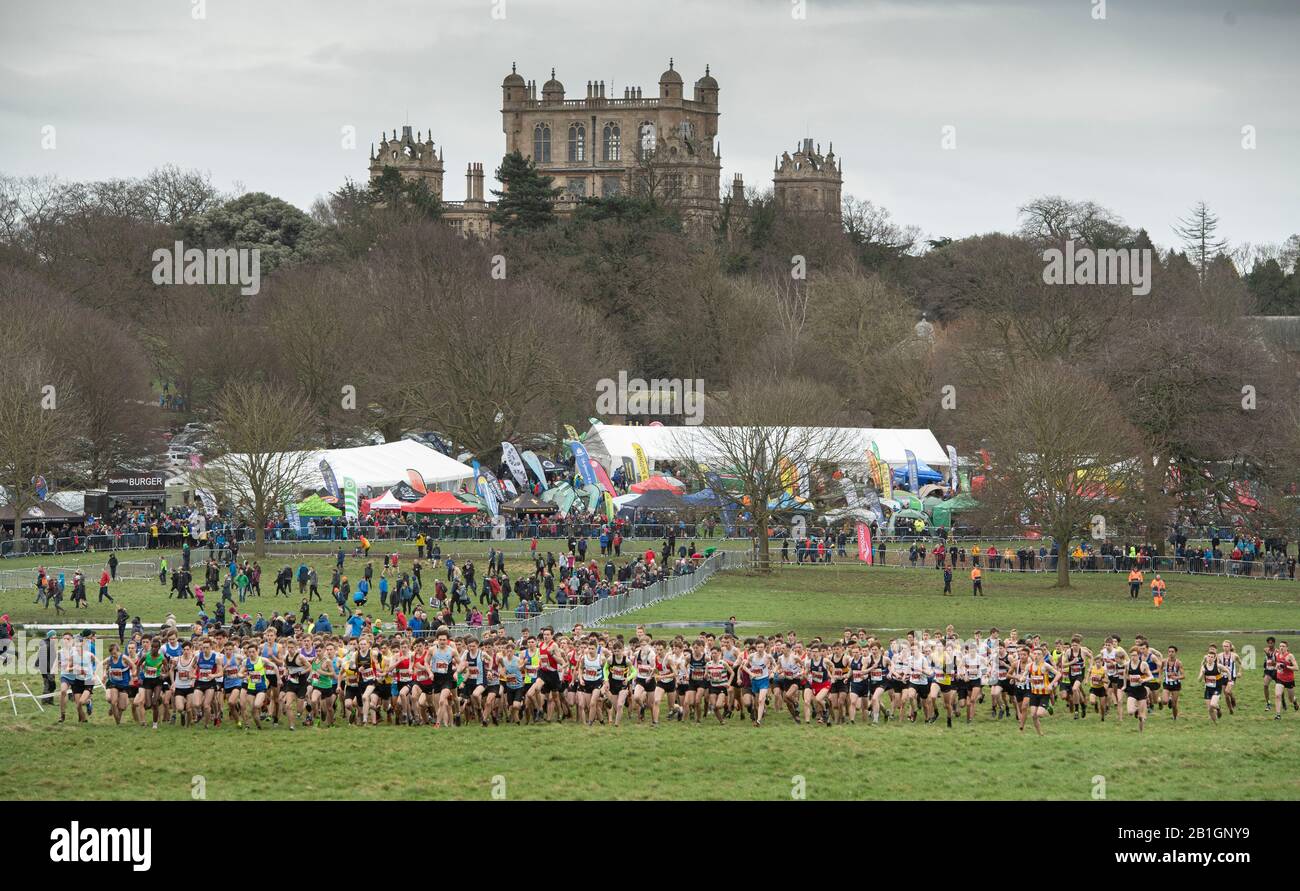NOTTINGHAM - ENGLAND - 22 FEB: Start of the U17 Men’s race at the ...