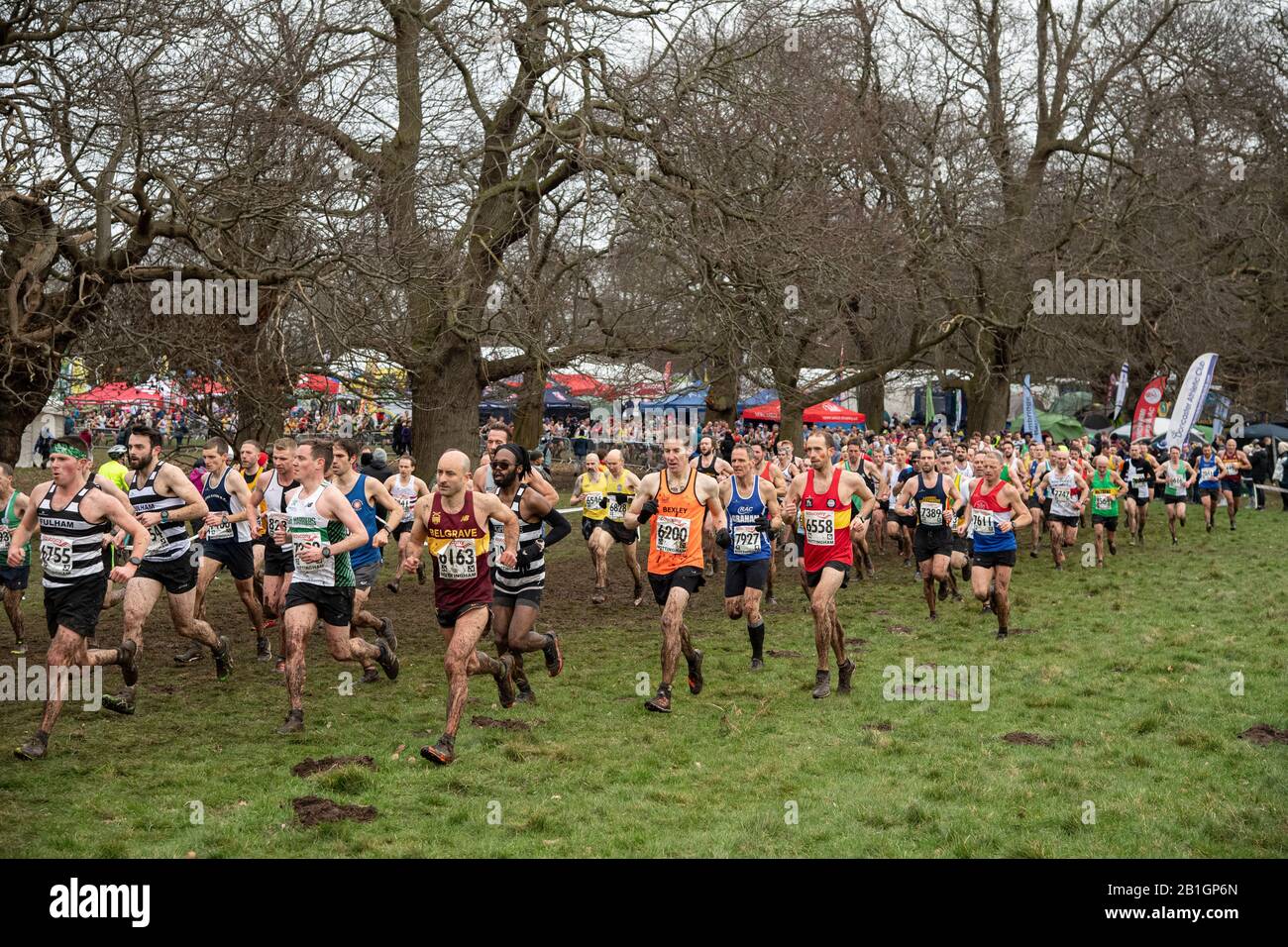 NOTTINGHAM - ENGLAND - 22 FEB: Senior men’s race at the English ...
