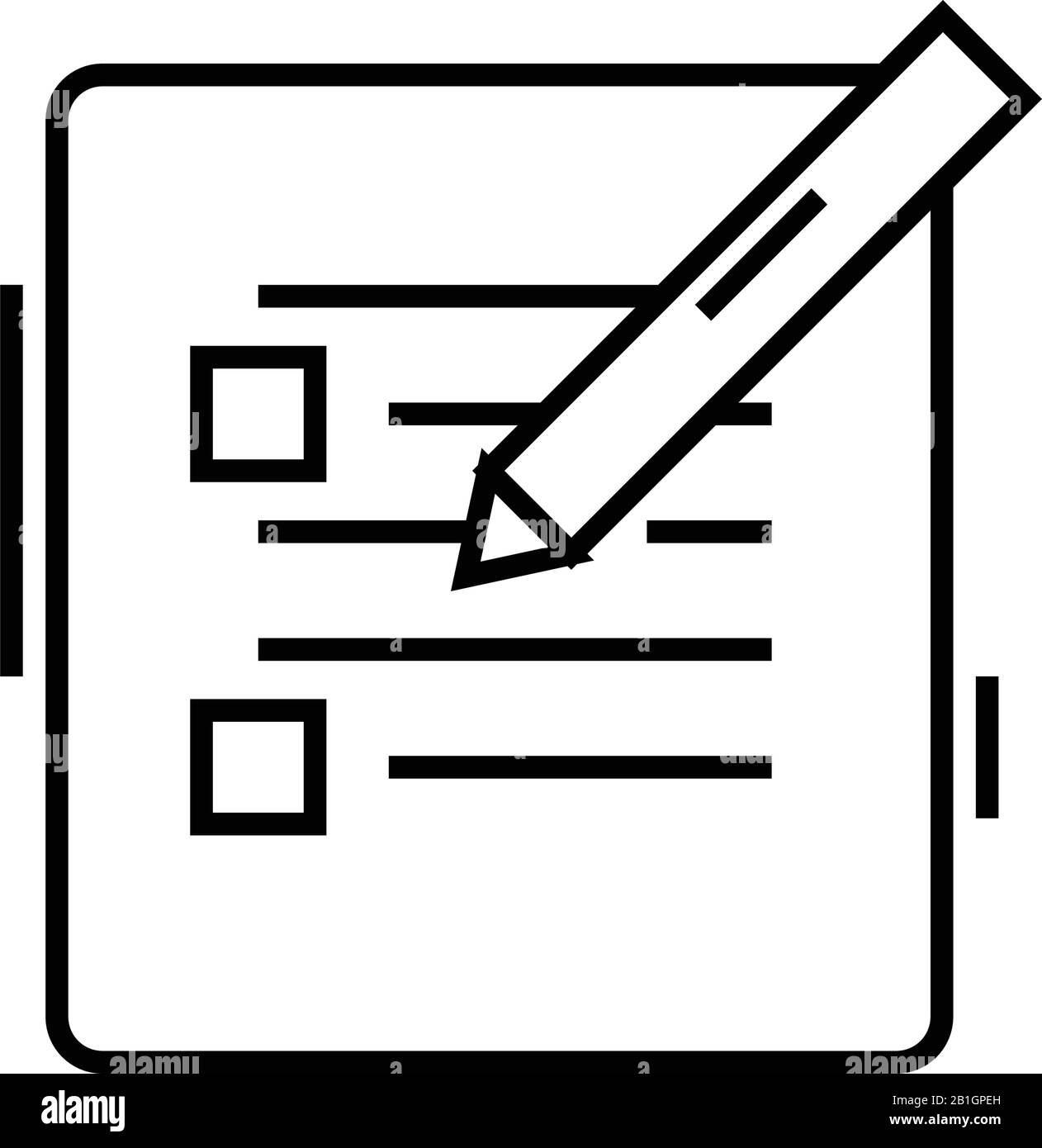 Edit plans line icon, concept sign, outline vector illustration, linear ...