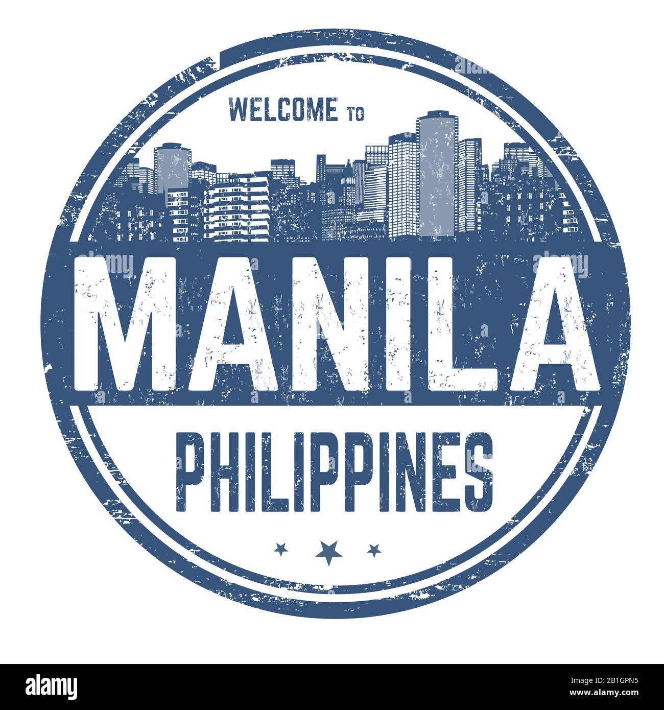 Welcome to Manila sign or stamp on white background, vector ...