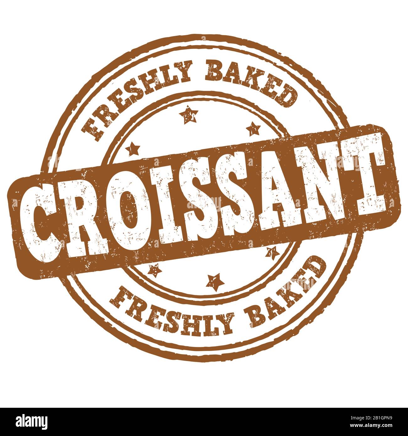 Croissant sign or stamp on white background, vector illustration Stock ...