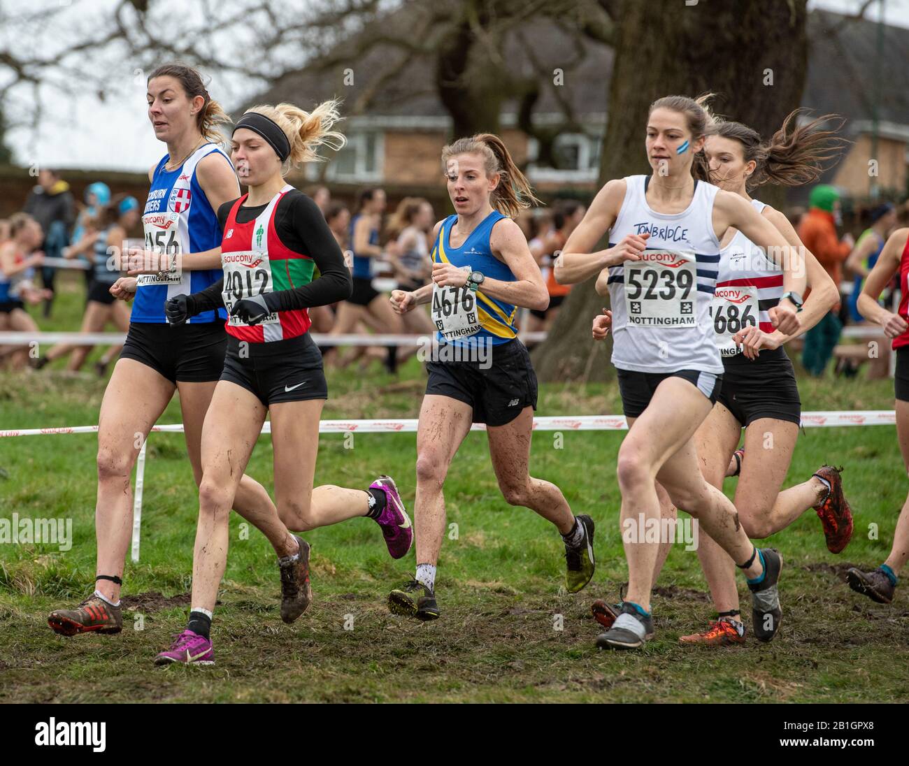 NOTTINGHAM - ENGLAND - 22 FEB: Jessica Judd (4156) Anna Moller (4012 ...