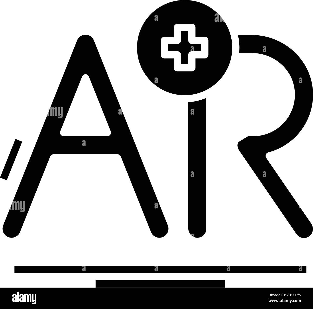 Ar system black icon, concept illustration, vector flat symbol, glyph ...