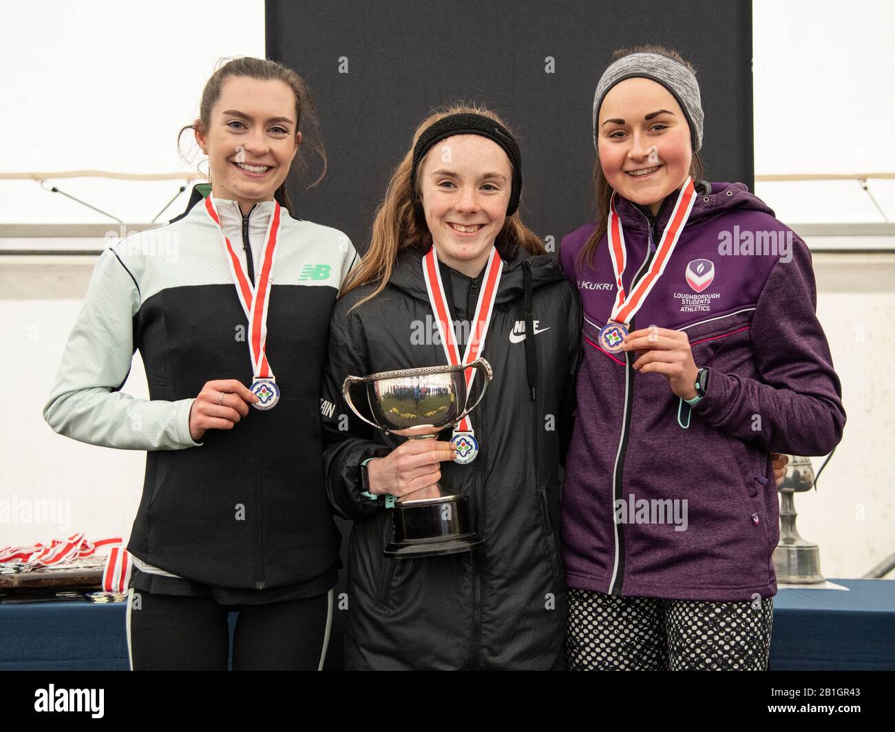 NOTTINGHAM - ENGLAND - 22 FEB: Isobel Fry, Amelia Quirk and Giorgia ...