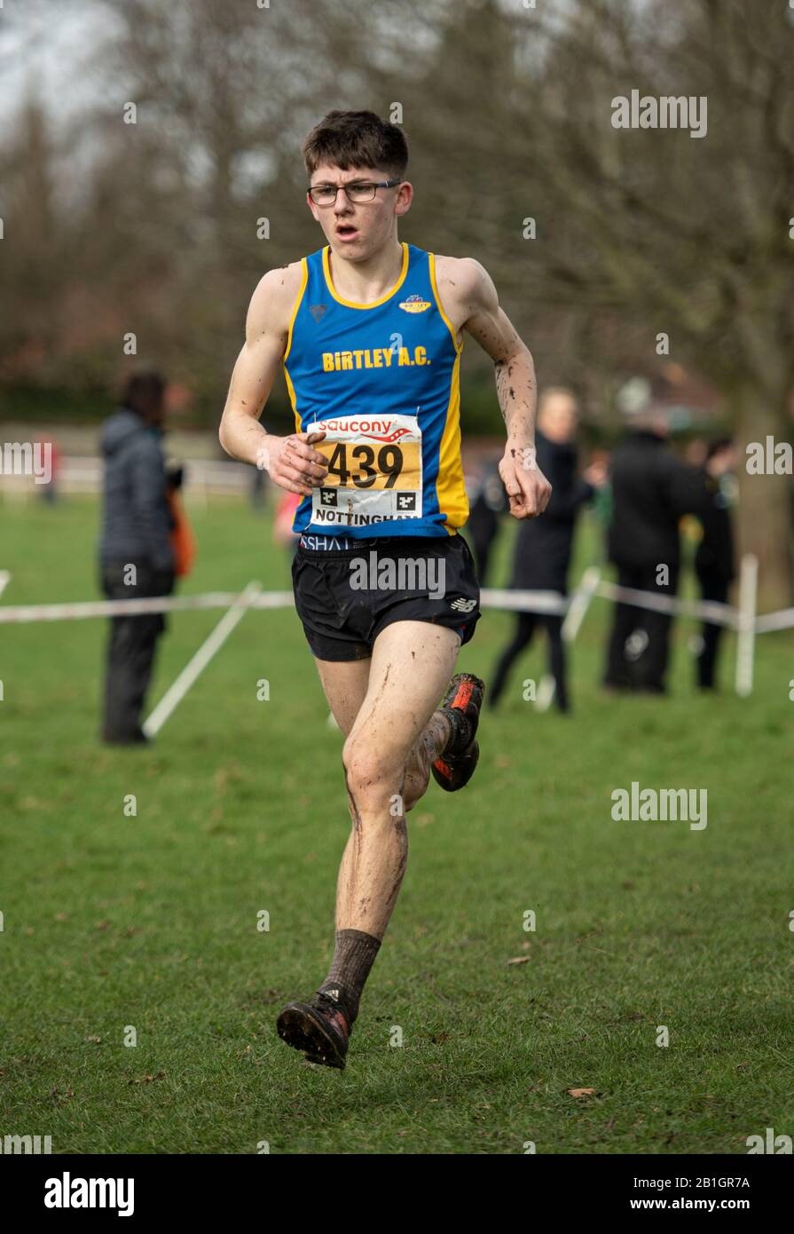 NOTTINGHAM - ENGLAND - 22 FEB: Christopher Perkins competing in the U15 ...