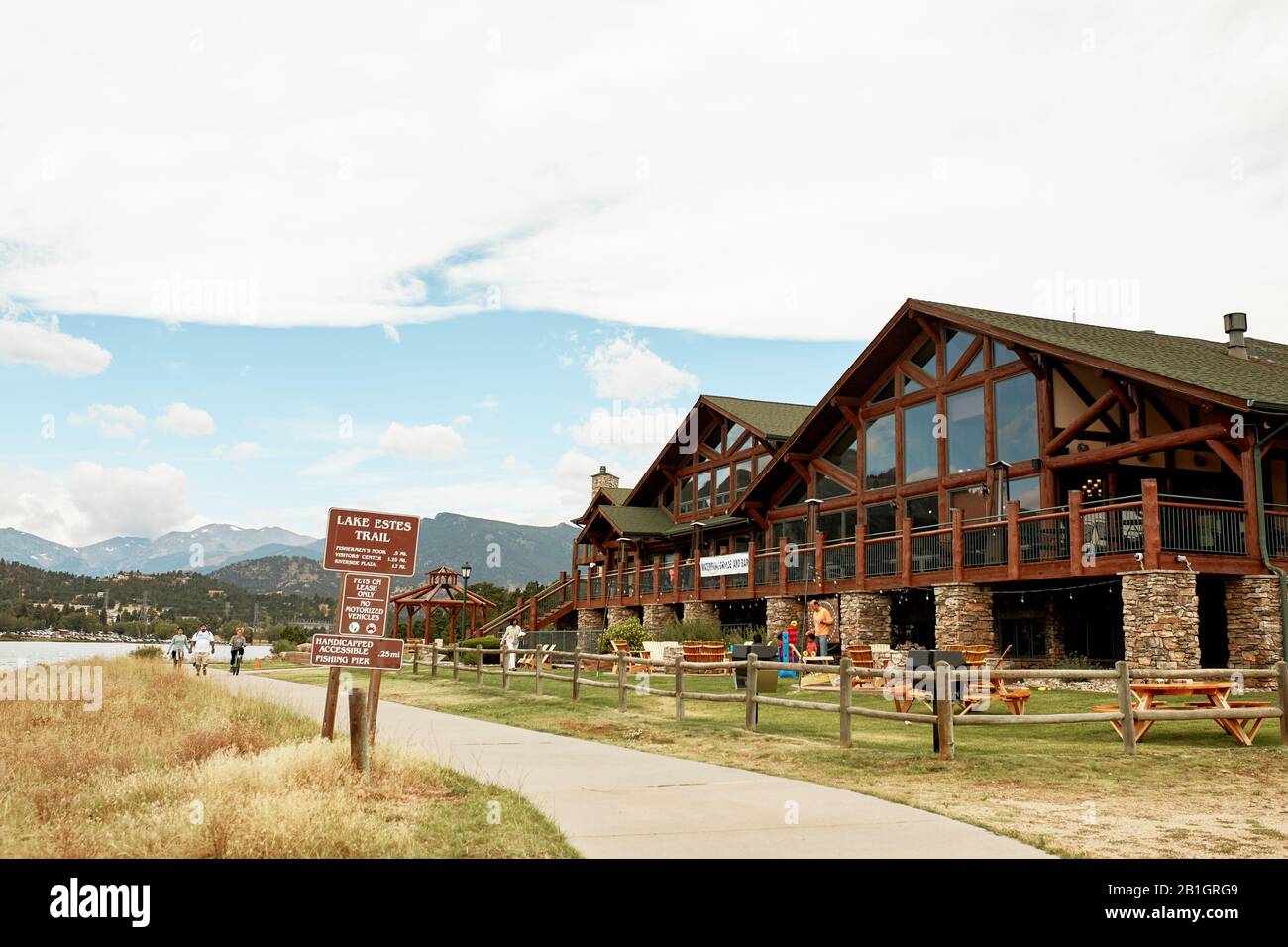 Estes Park, Colorado - September 6th, 2019: Exterior of the Estes Park ...