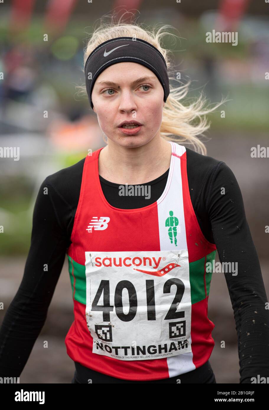 NOTTINGHAM - ENGLAND - 22 FEB: Anna Moller competing in the senior ...