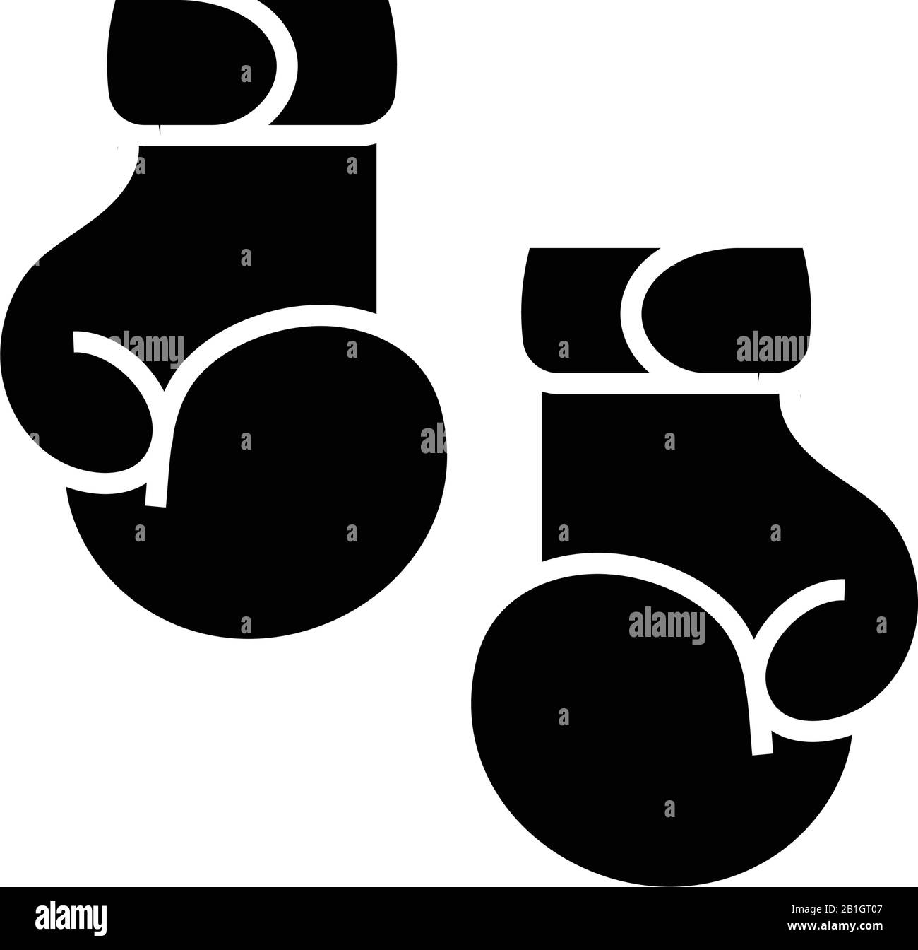 Boxing black icon, concept illustration, vector flat symbol, glyph sign ...