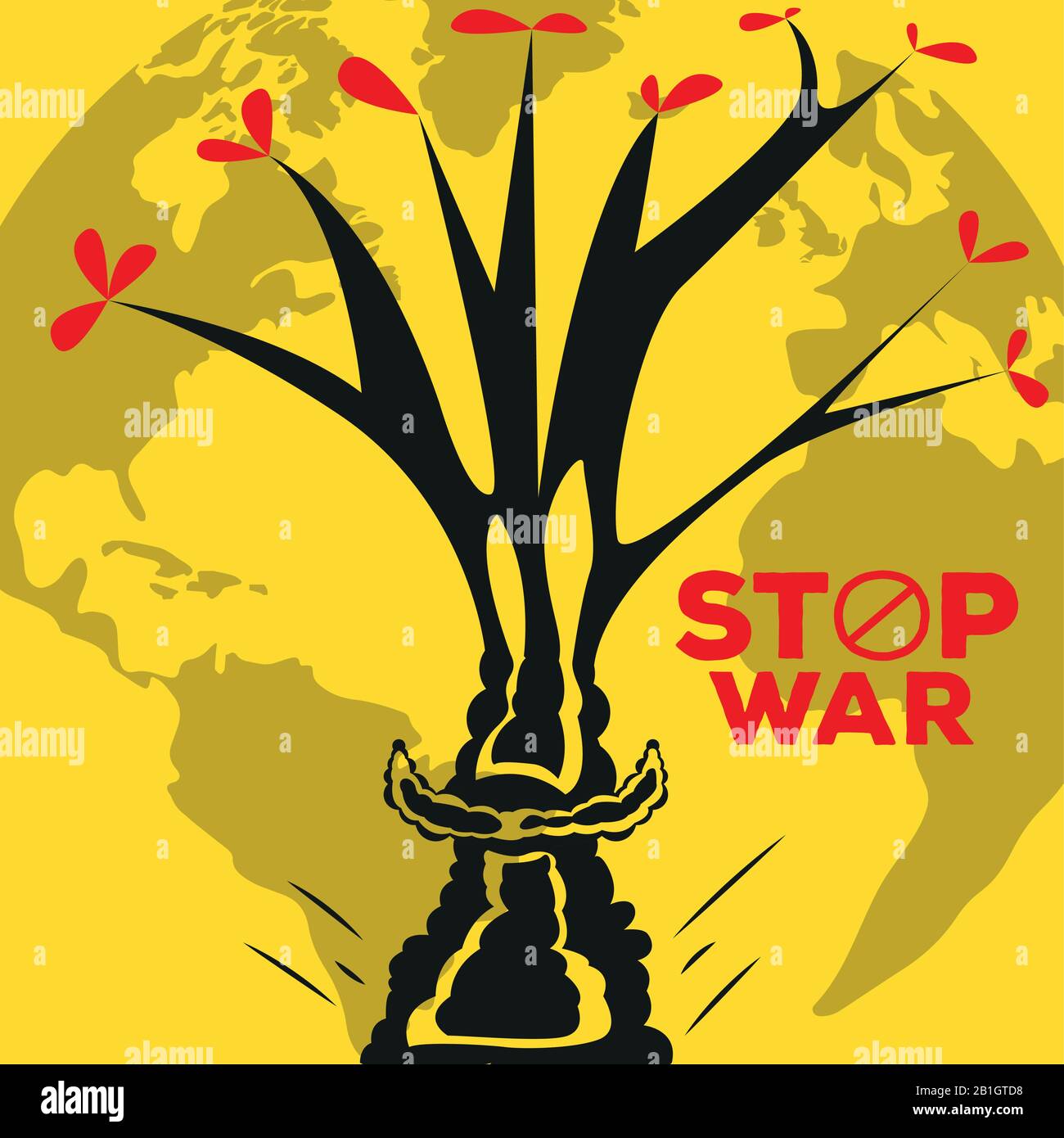 Stop war poster Stock Vector Image & Art - Alamy