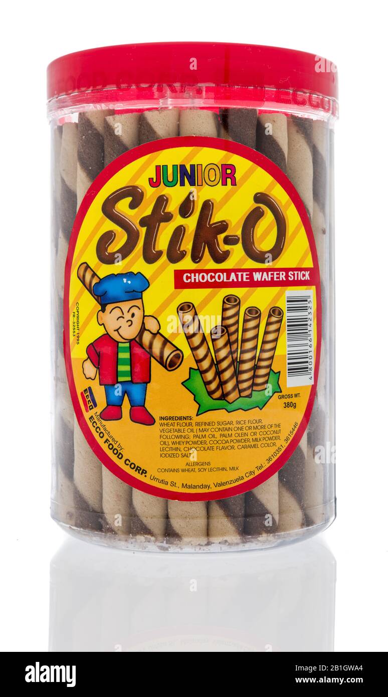 Winneconne, WI - 16 February 2020: A package of Junior stick o ...