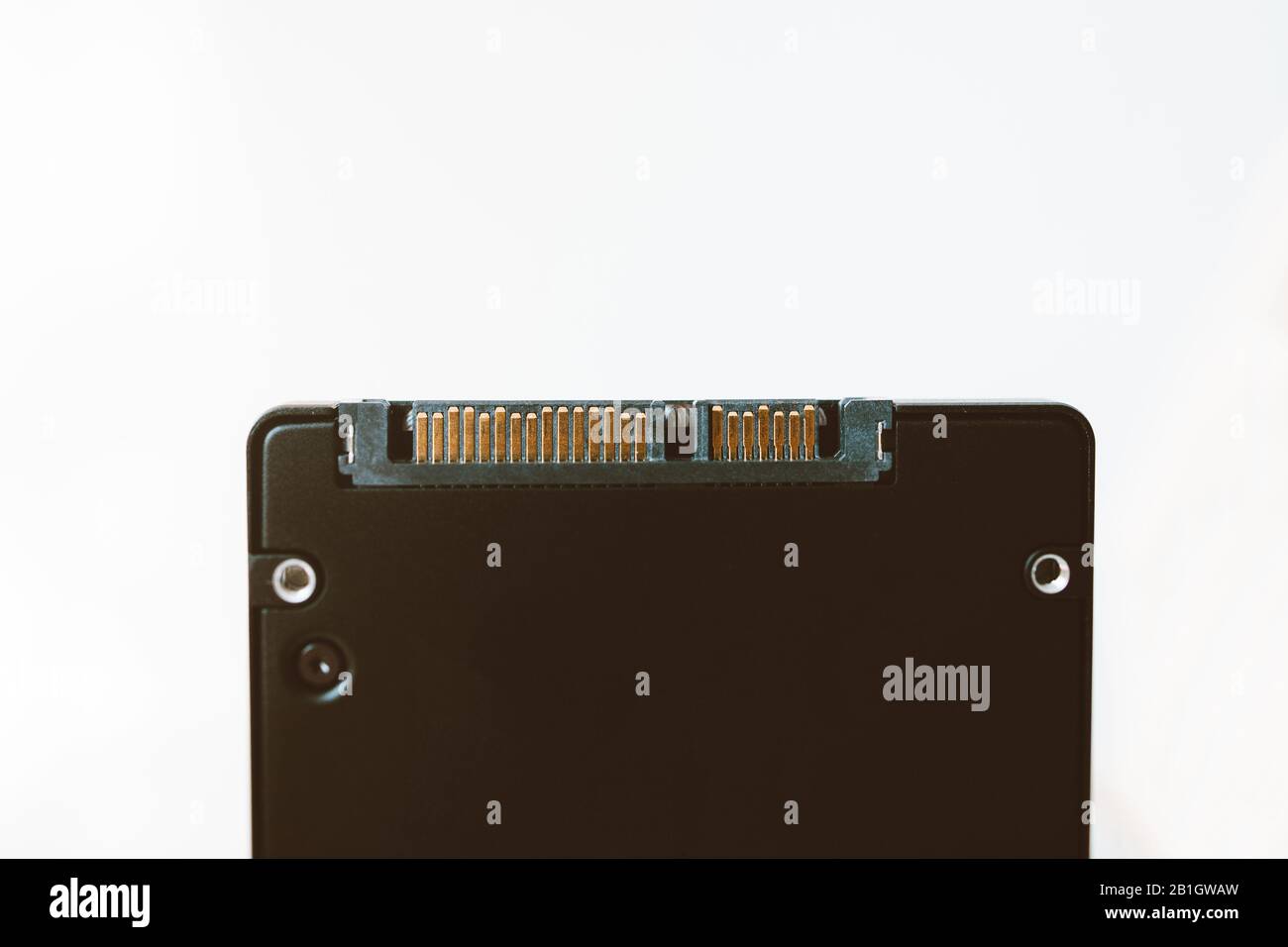 Contacts of modern SATA fast interface of new SSD solid state drive ...
