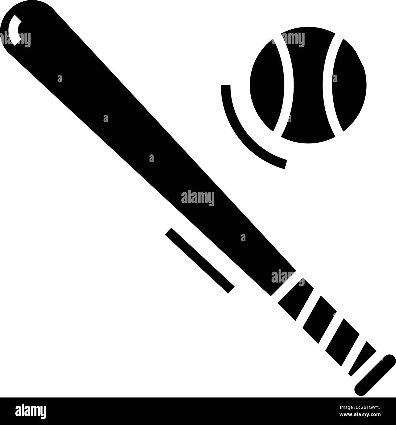 Baseball tools black icon, concept illustration, vector flat symbol ...