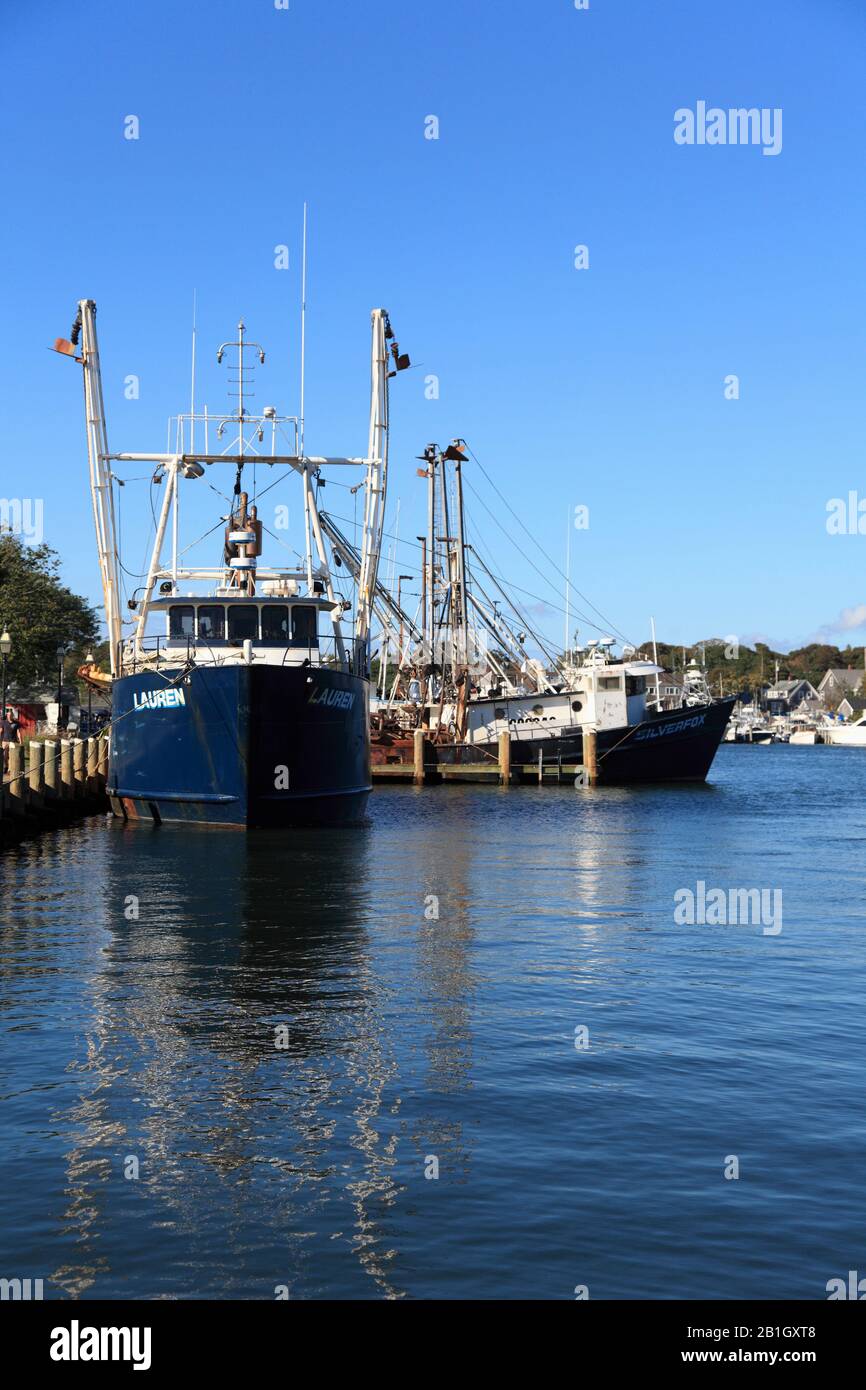 Commercial Fishing Boats, Port, Harbor, Hyannis, Cape Cod ...