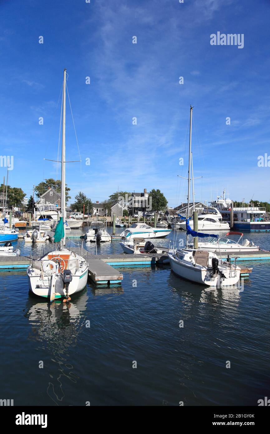 Harbor, Marina, Hyannis, Cape Cod, Massachusetts, New England, United ...