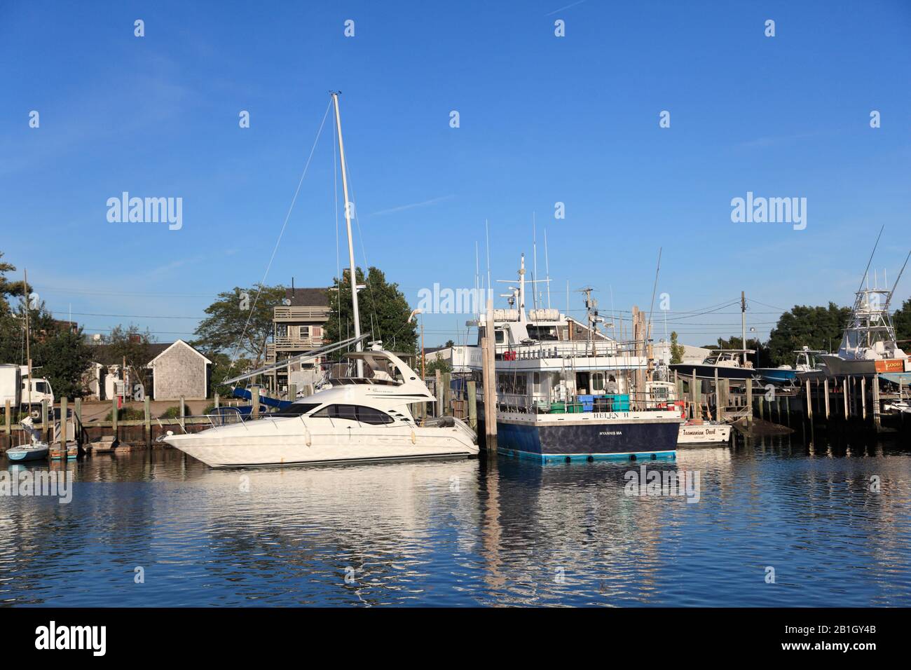 Harbor, Marina, Hyannis, Cape Cod, Massachusetts, New England, United ...