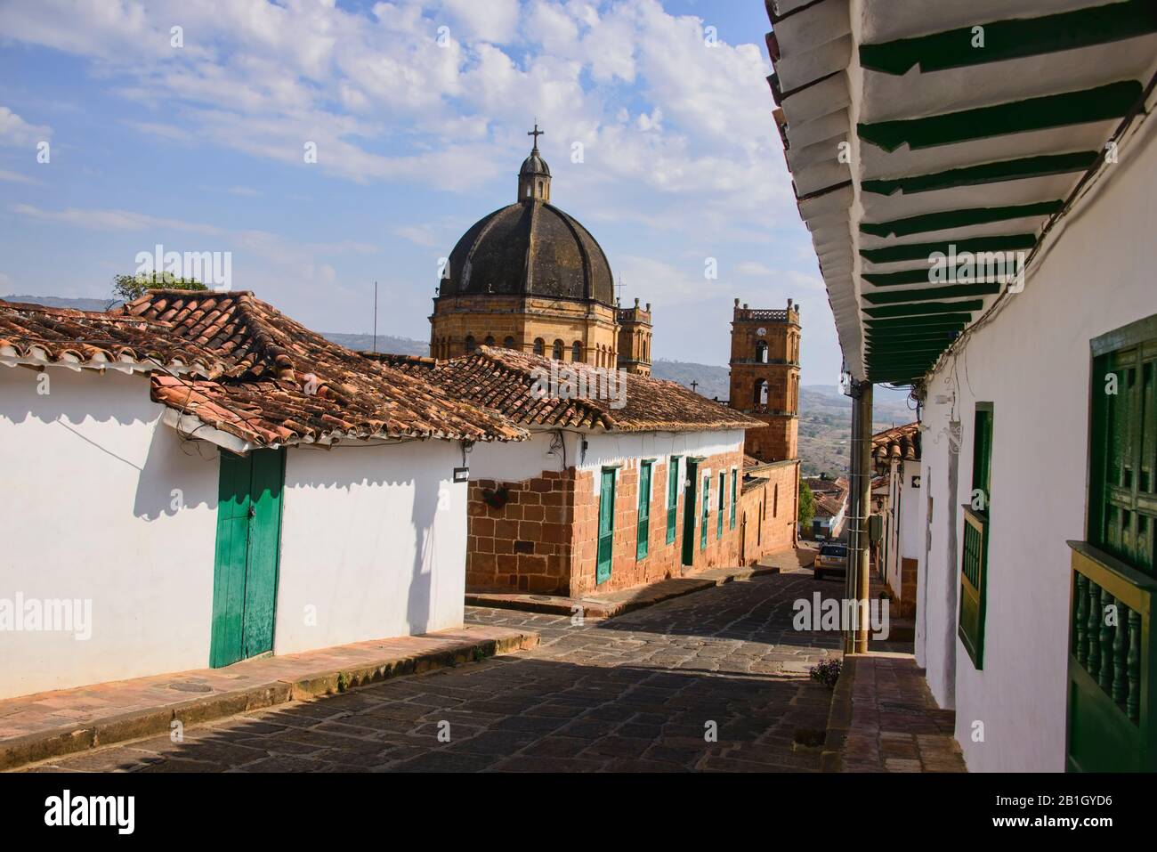 The charming cobblestone streets of colonial Barichara, Santander ...