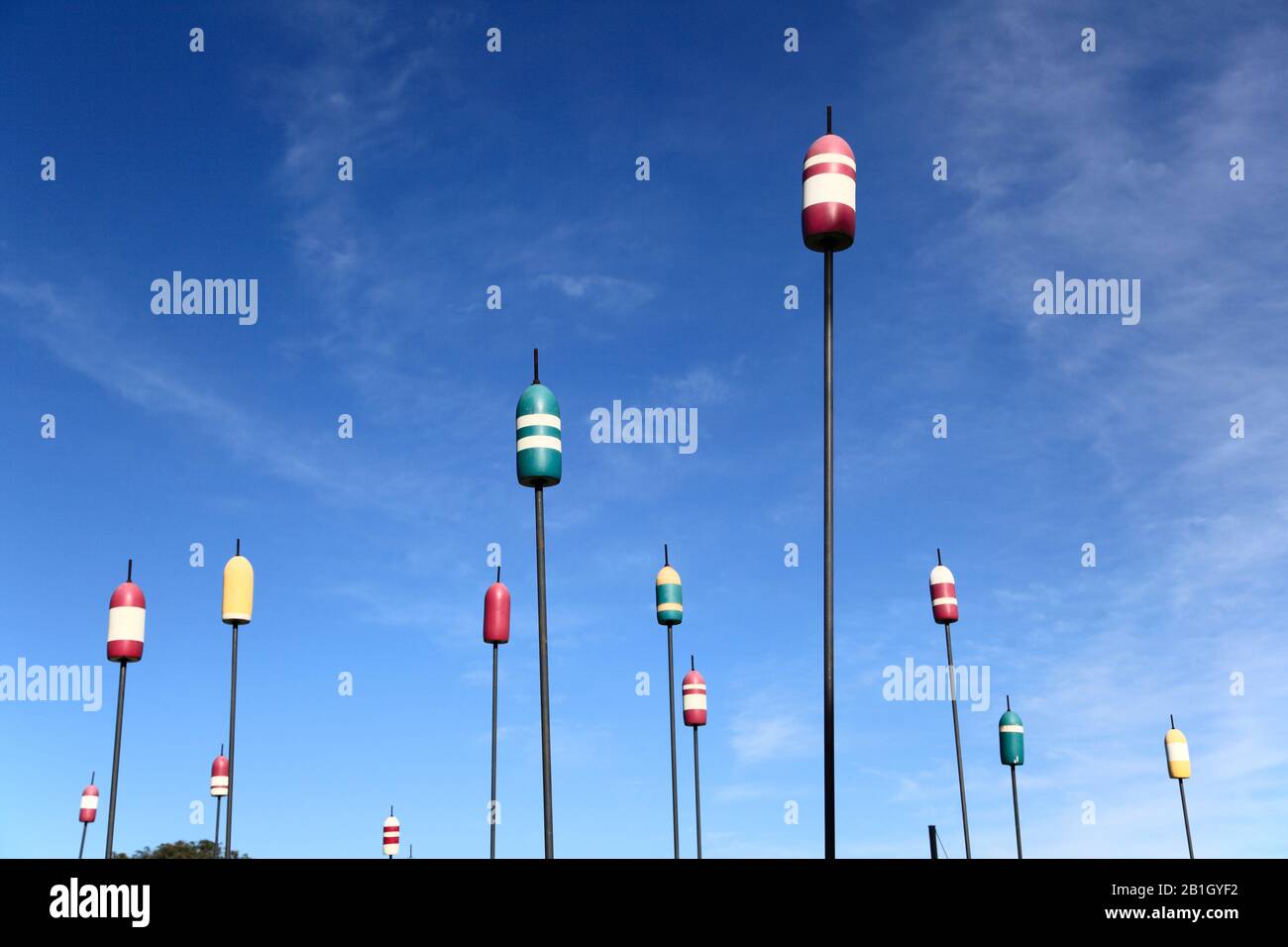 Lobster Buoys, Buoyed Coasts art installation, Hyannis HyArts Cultural ...