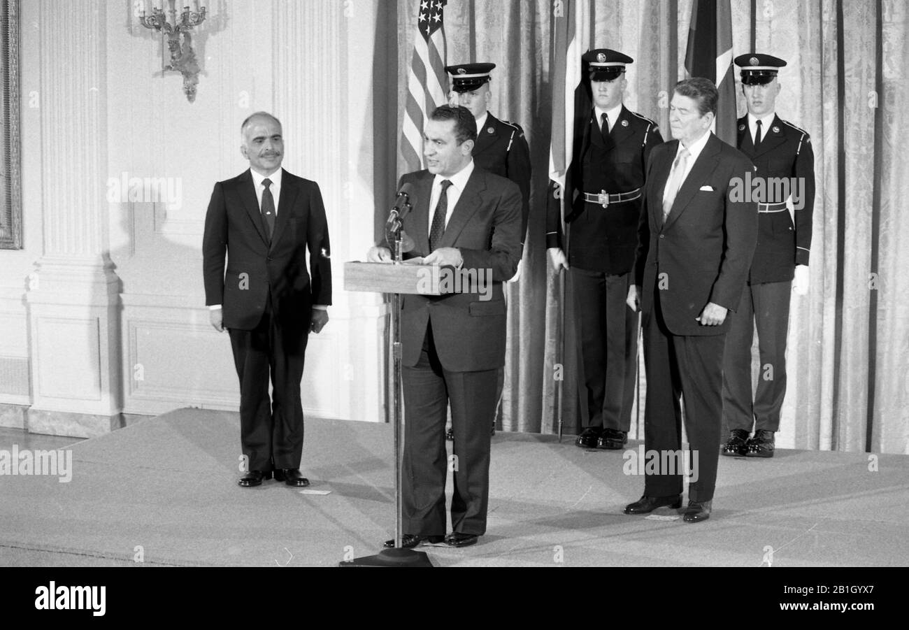 Washington, DC. USA, 14th February, 1984President Ronald Reagan meets ...