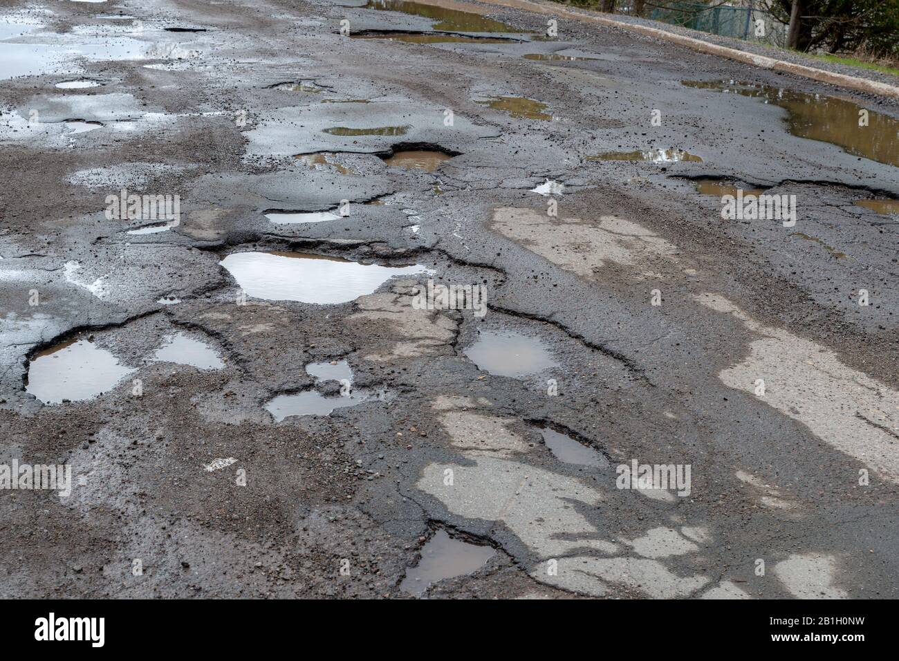 Water filled potholes hi-res stock photography and images - Alamy