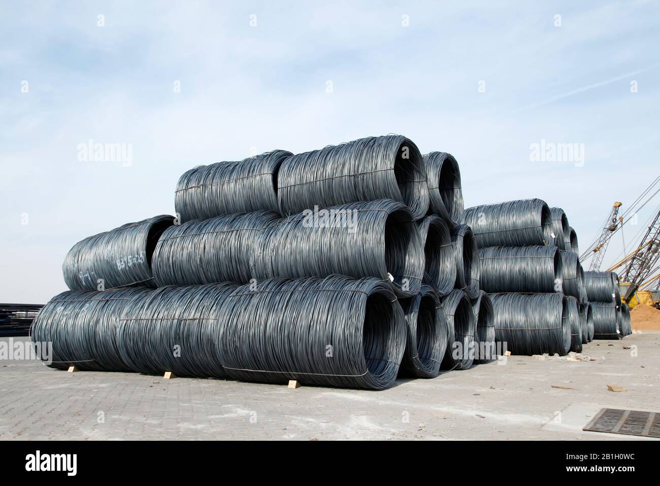 Rebar is also known as hot rolled ribbed steel bar Stock Photo - Alamy
