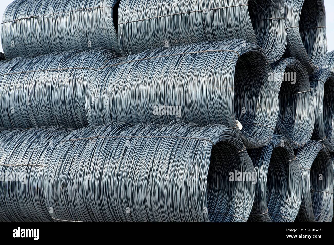 Rebar is also known as hot rolled ribbed steel bar Stock Photo - Alamy