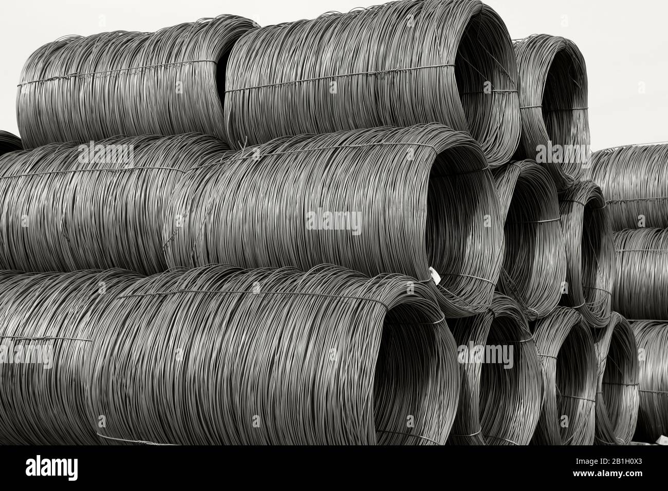 Rebar is also known as hot rolled ribbed steel bar Stock Photo - Alamy