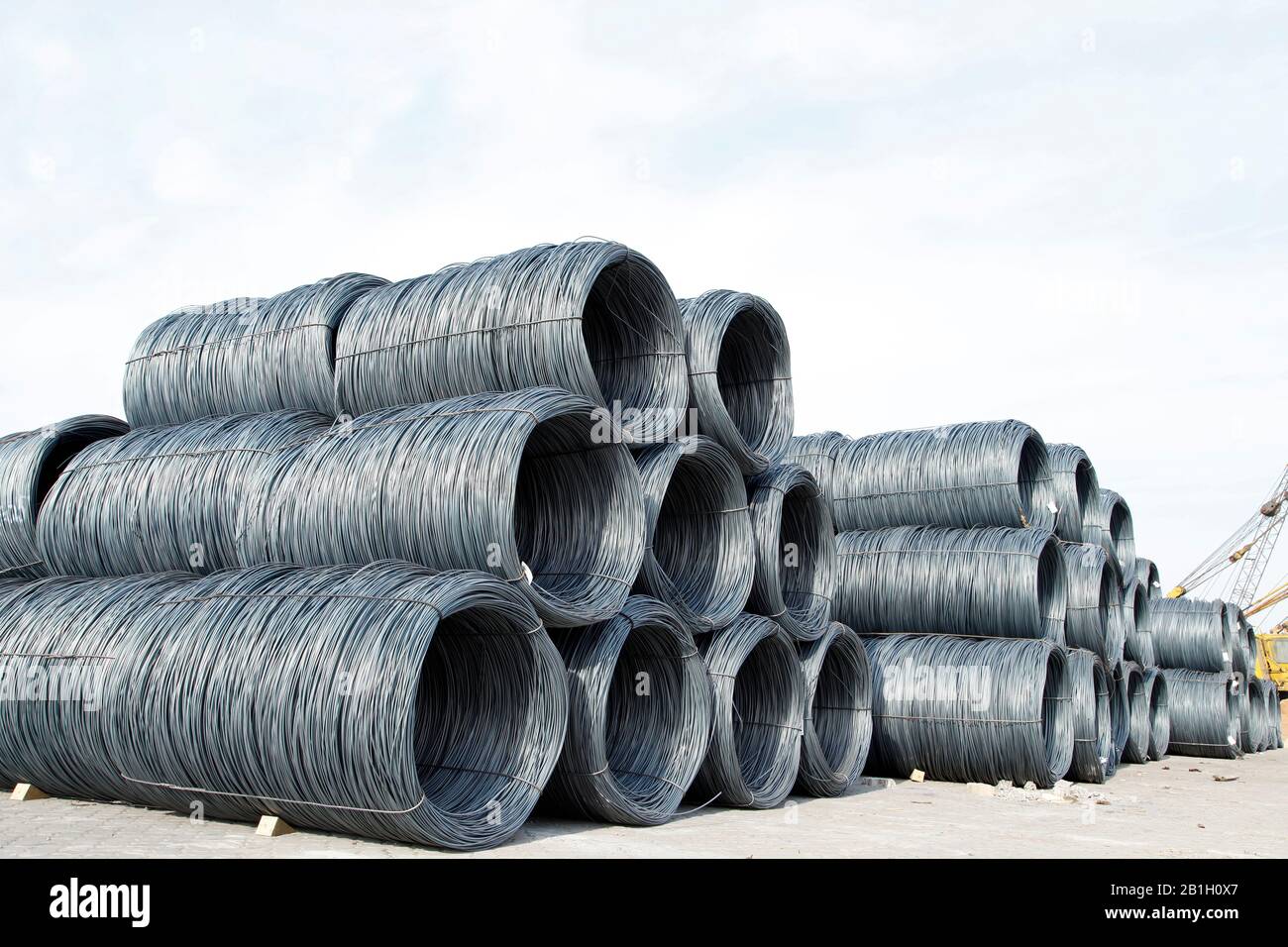 Rebar is also known as hot rolled ribbed steel bar Stock Photo - Alamy