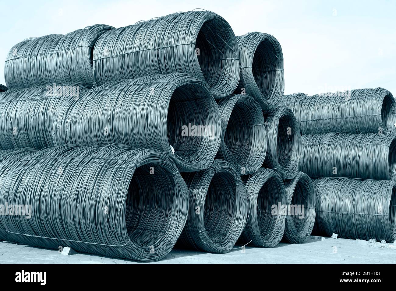 Rebar is also known as hot rolled ribbed steel bar Stock Photo - Alamy