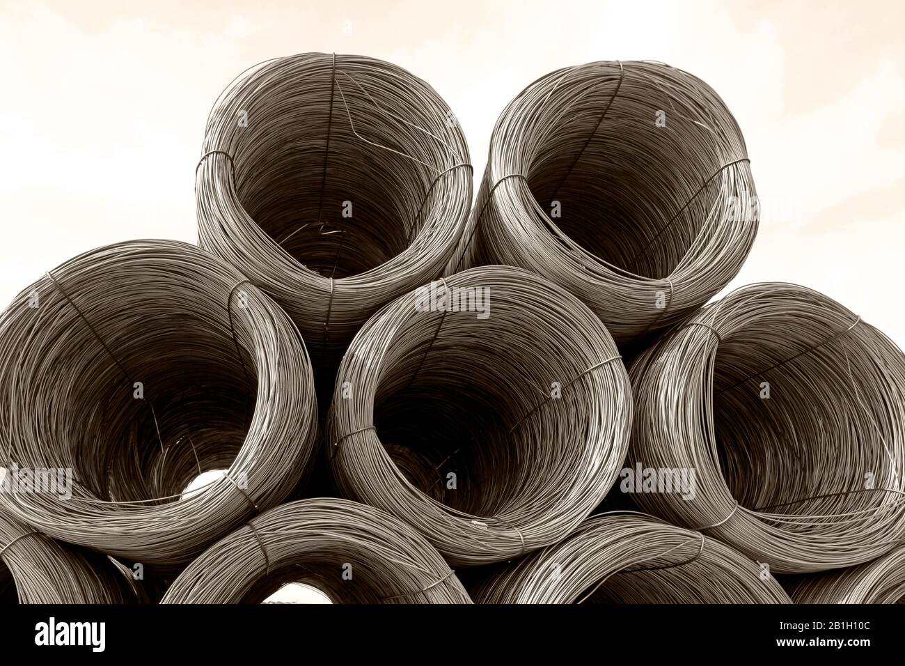 Rebar is also known as hot rolled ribbed steel bar Stock Photo - Alamy