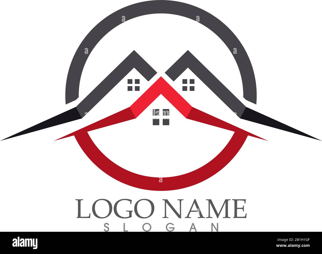 Home and house , Property and Construction Logo design Stock Vector ...