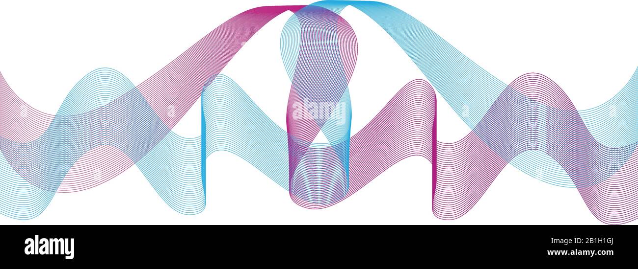 waves line gradient vector illustration design template Stock Vector ...