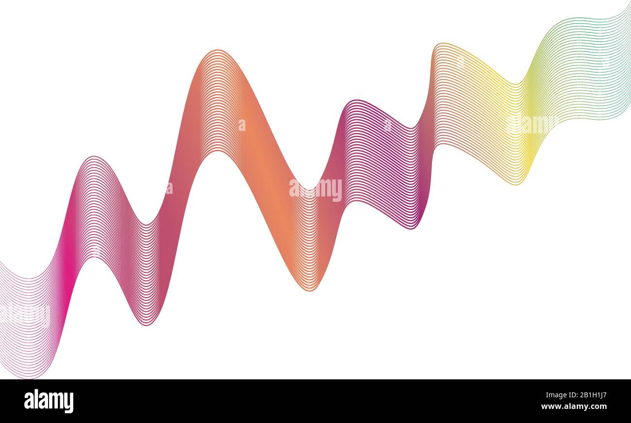 waves line gradient vector illustration design template Stock Vector ...