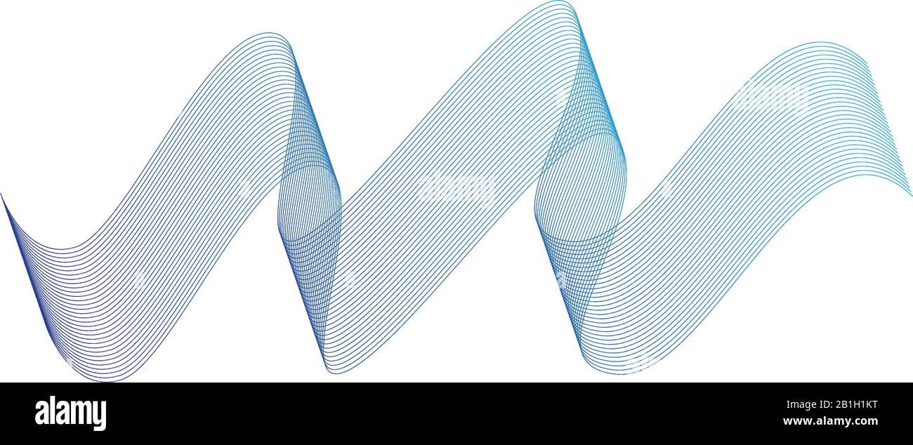waves line gradient vector illustration design template Stock Vector ...