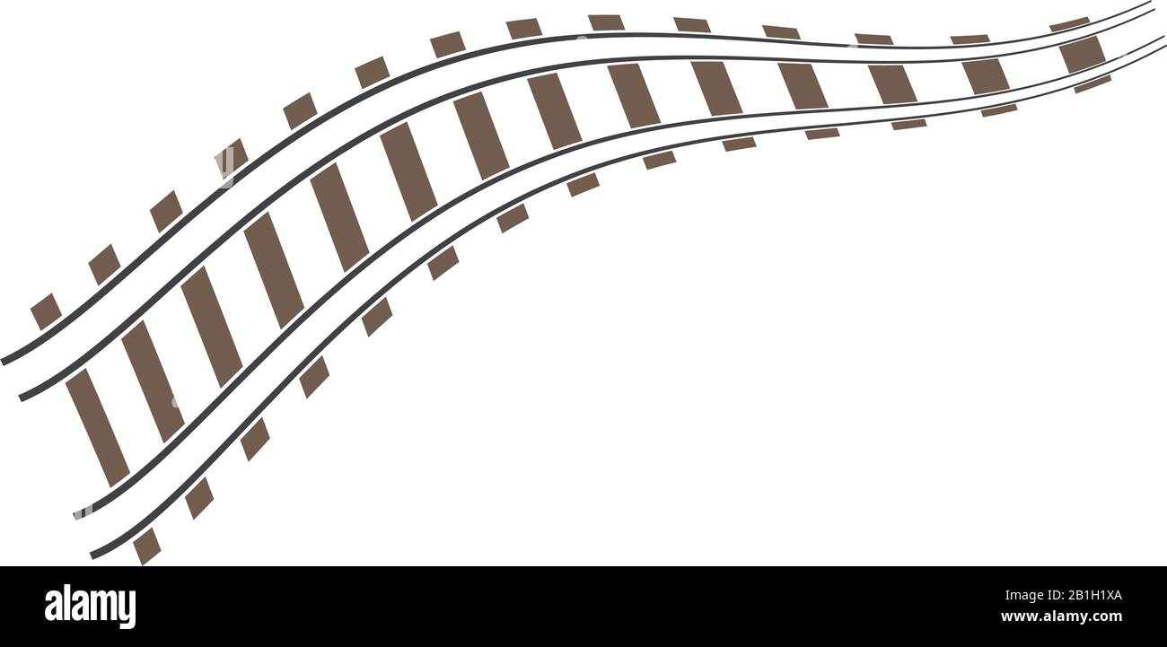 Train tracks vector icon design template illustration Stock Vector ...