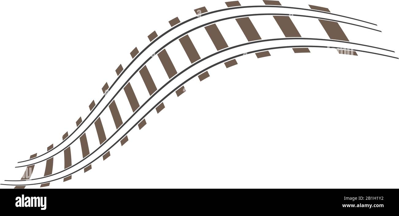 Train tracks vector icon design template illustration Stock Vector ...