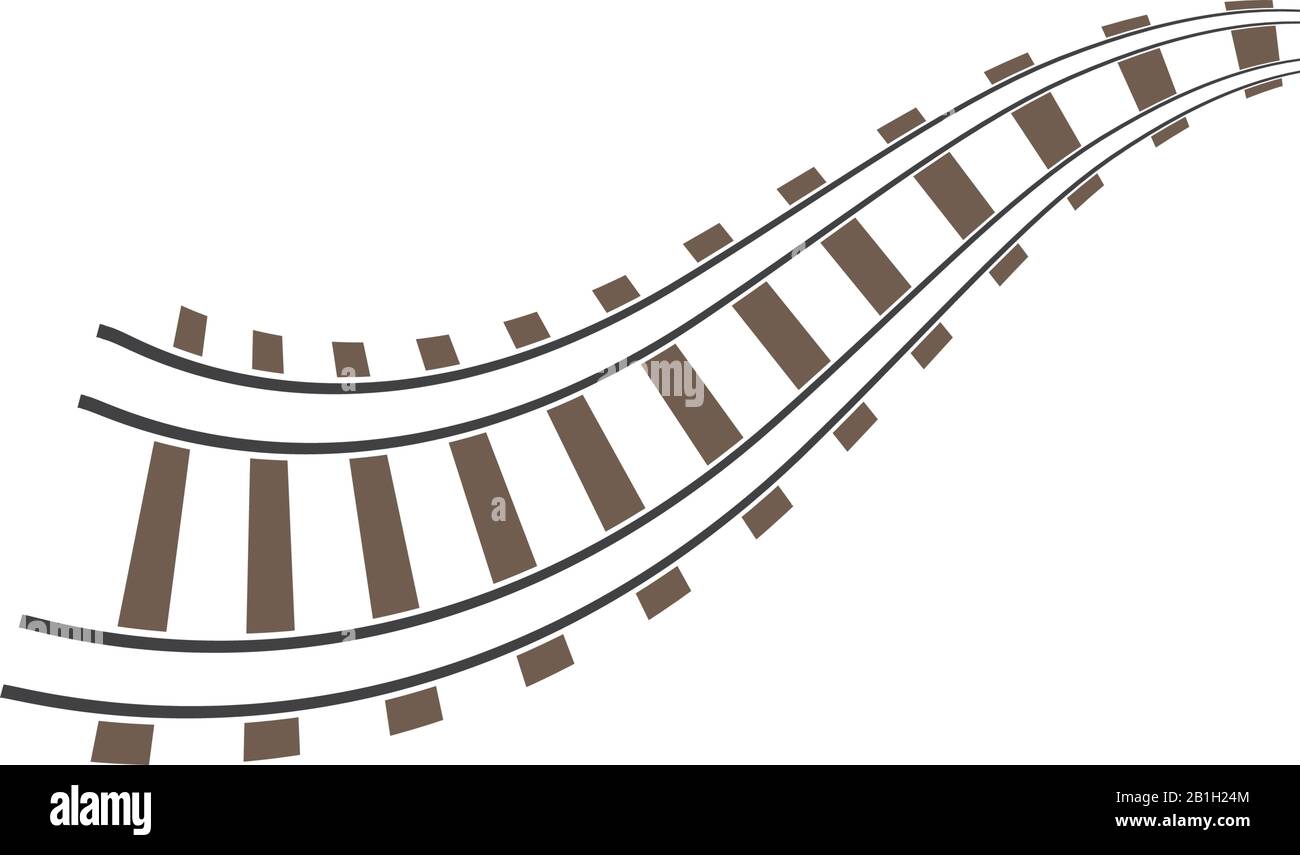 Train tracks vector icon design template illustration Stock Vector ...