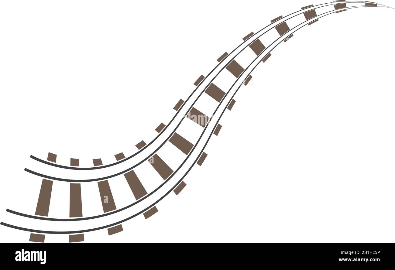 Train tracks vector icon design template illustration Stock Vector ...