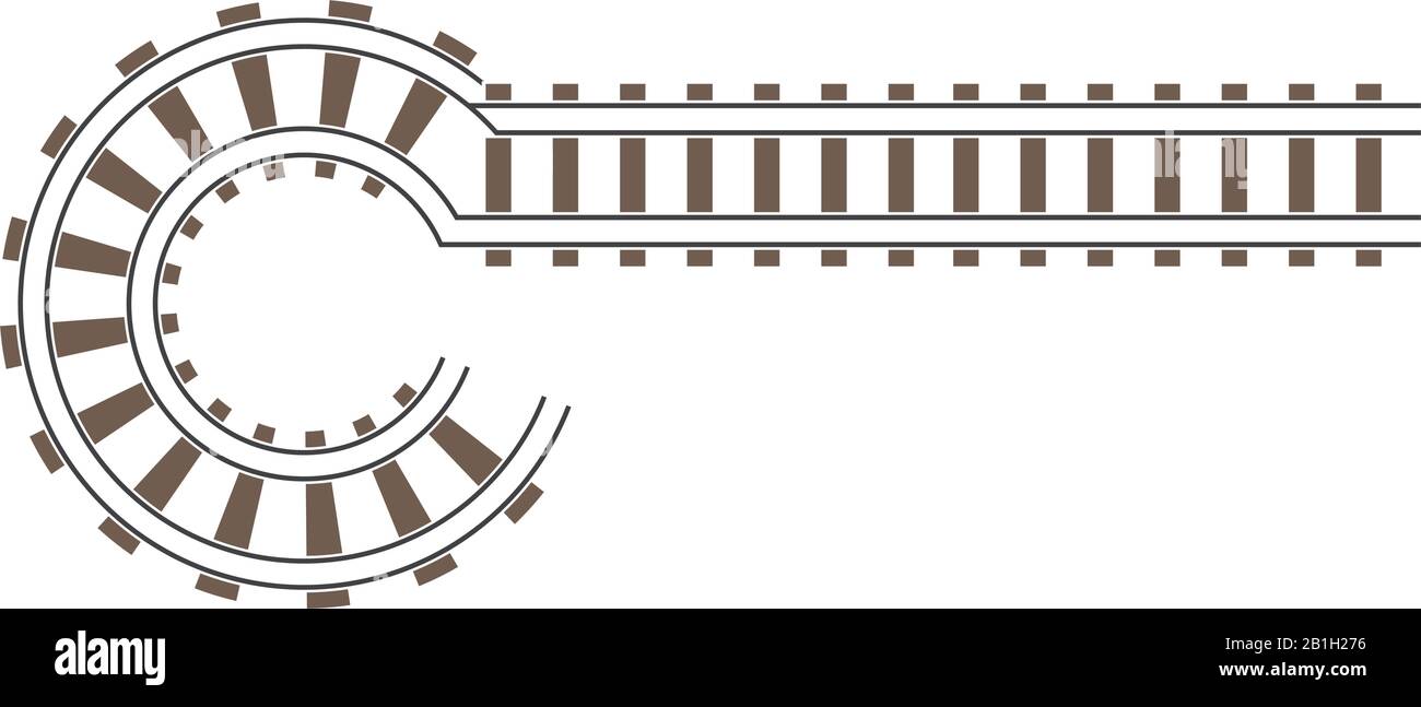 Train tracks vector icon design template illustration Stock Vector ...